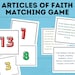 Articles of Faith Matching Game for Families | FHE Game | Articles of ...