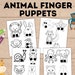 Animal Finger Puppets | Paper Finger Puppets to Color | Printable ...
