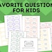 What's Your Favorite Questions for Kids Cards | Question Cards for Kids ...