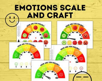 5 Point Emotions Scale Kids Feelings and Emotions Chart - Etsy