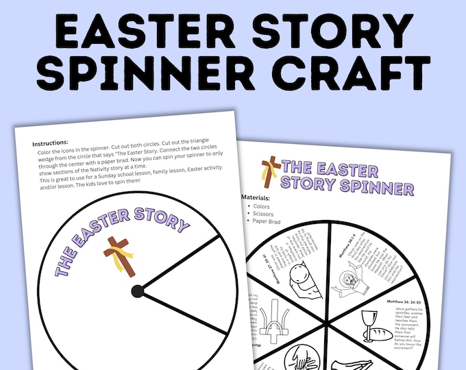 Easter Story Spinner Craft, Easter Wheel Craft, Sunday School Craft ...