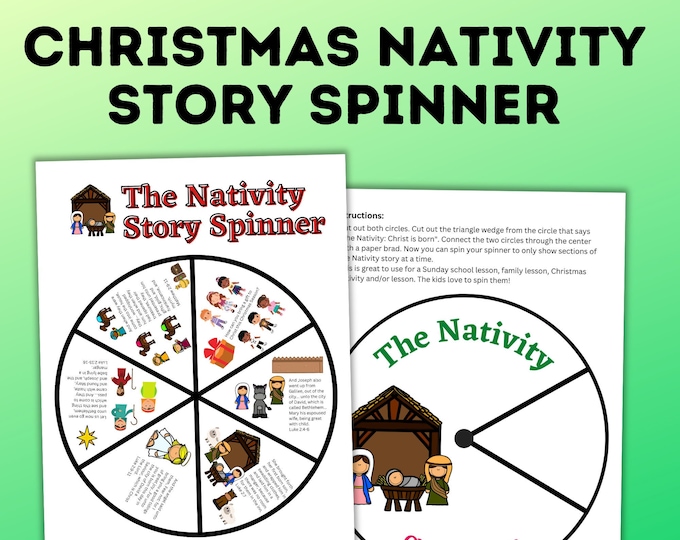 Printable Nativity Story Wheel, Birth of Jesus Spinner Craft for Kids ...