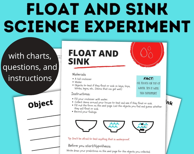 Float and Sink Science Experiment for Kids | Science Activities | STEM ...