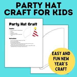 Party Hat Craft for Kids for New Year's Eve | New Year's Eve Craft for ...