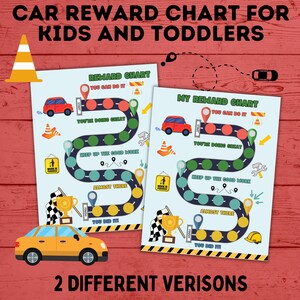 Car Reward Chart for Kids and Toddlers | Reward Chart | Chore Chart for ...