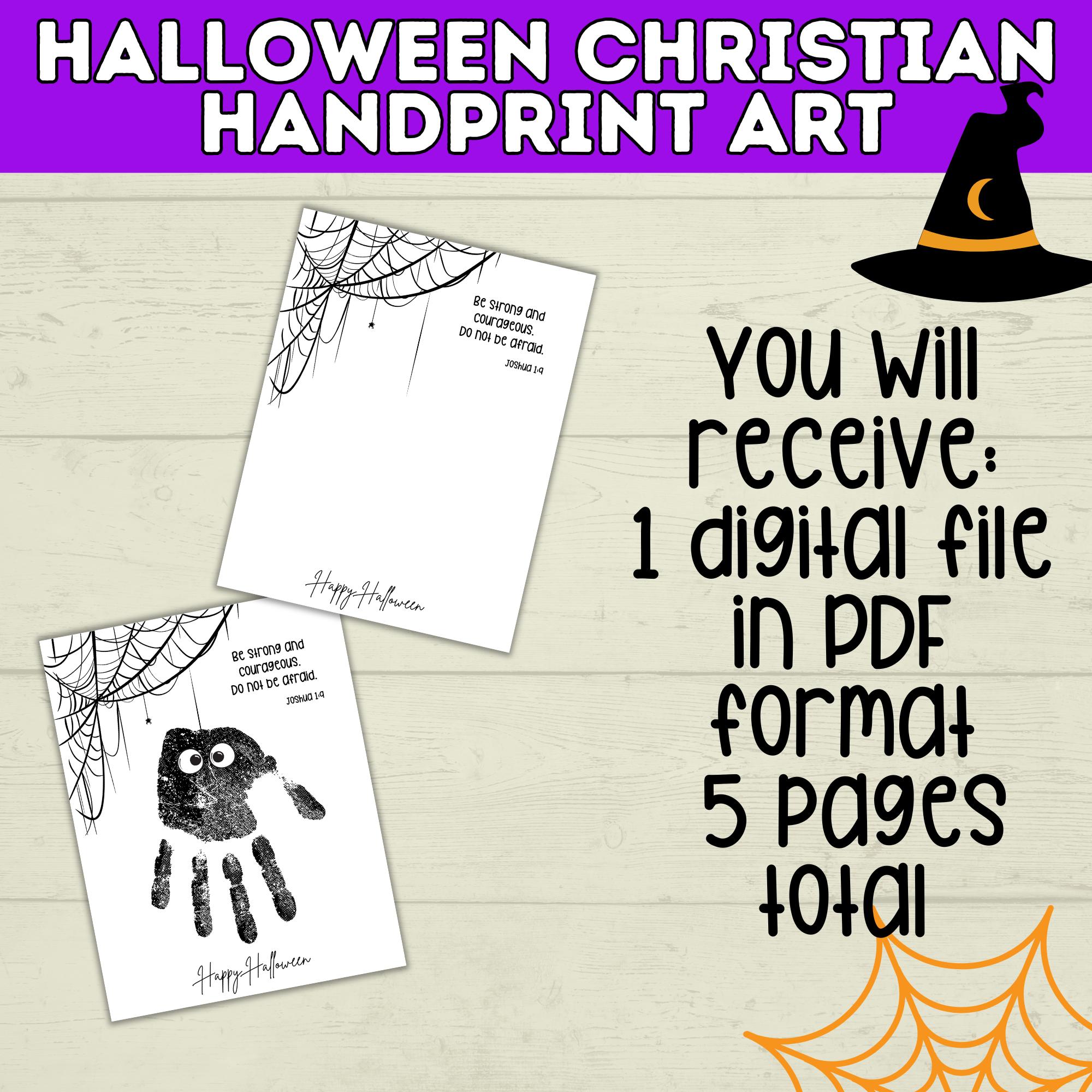 Halloween Christian Handprint Art for Kids | Bible Halloween Art ...