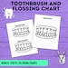 Toothbrush Chart for Kids | Flossing Chart | Brushing Teeth Reward ...