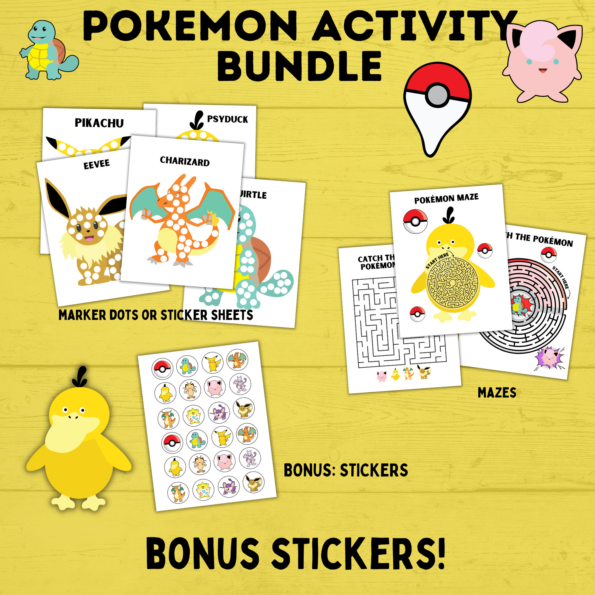 Pokemon Activity Bundle for Kids | Pokemon Printables | Pokemon Party ...