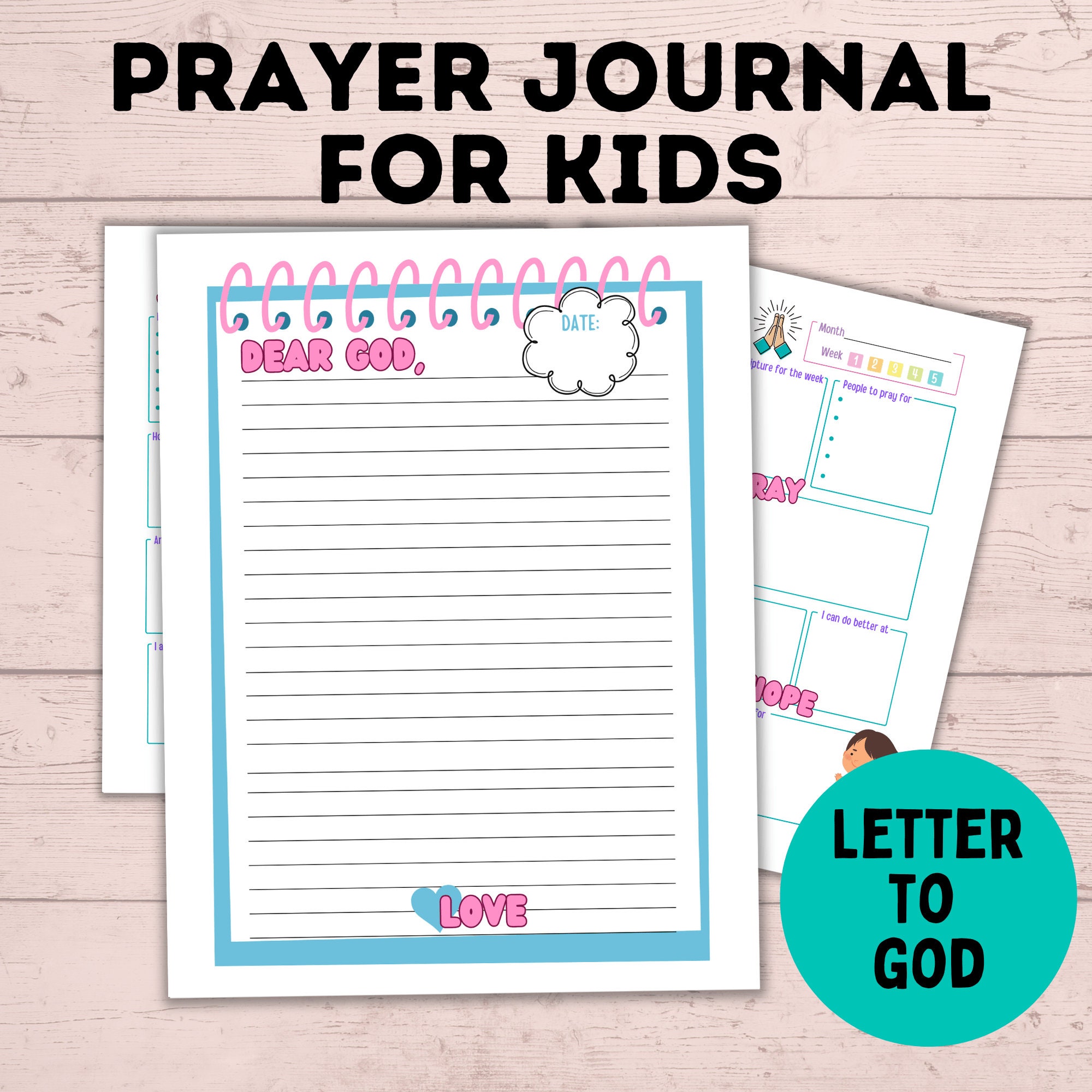 Prayer Journal for Kids | Kids Prayer Printables | Kids Prayer ...