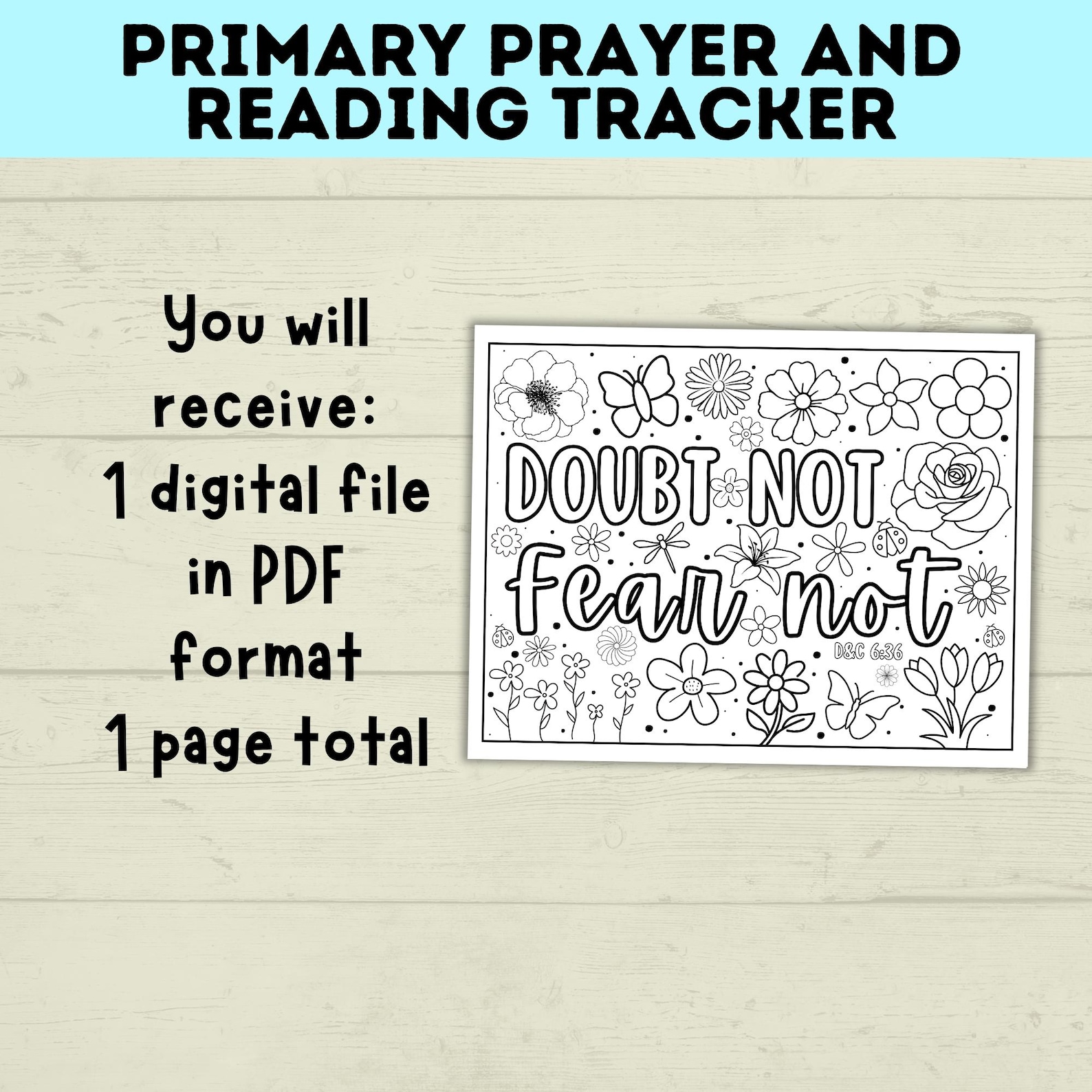 Doubt Not Fear Not Coloring Page | Youth Theme | Youth Coloring Page ...