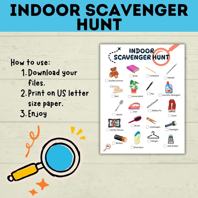 Indoor Scavenger Hunt | Winter Activities | Indoor Kids Activities ...
