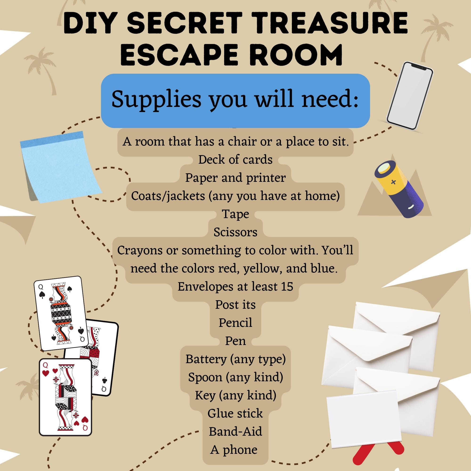 DIY Escape Room for Kids | Secret Treasure Escape Room | Home Escape ...