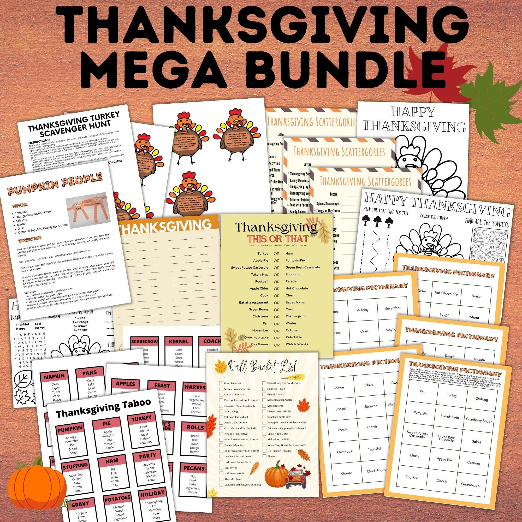 Thanksgiving Mega Bundle for Kids Thanksgiving Activities Thanksgiving ...