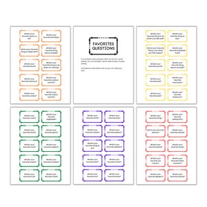 What's Your Favorite Questions for Kids Cards Question | Etsy