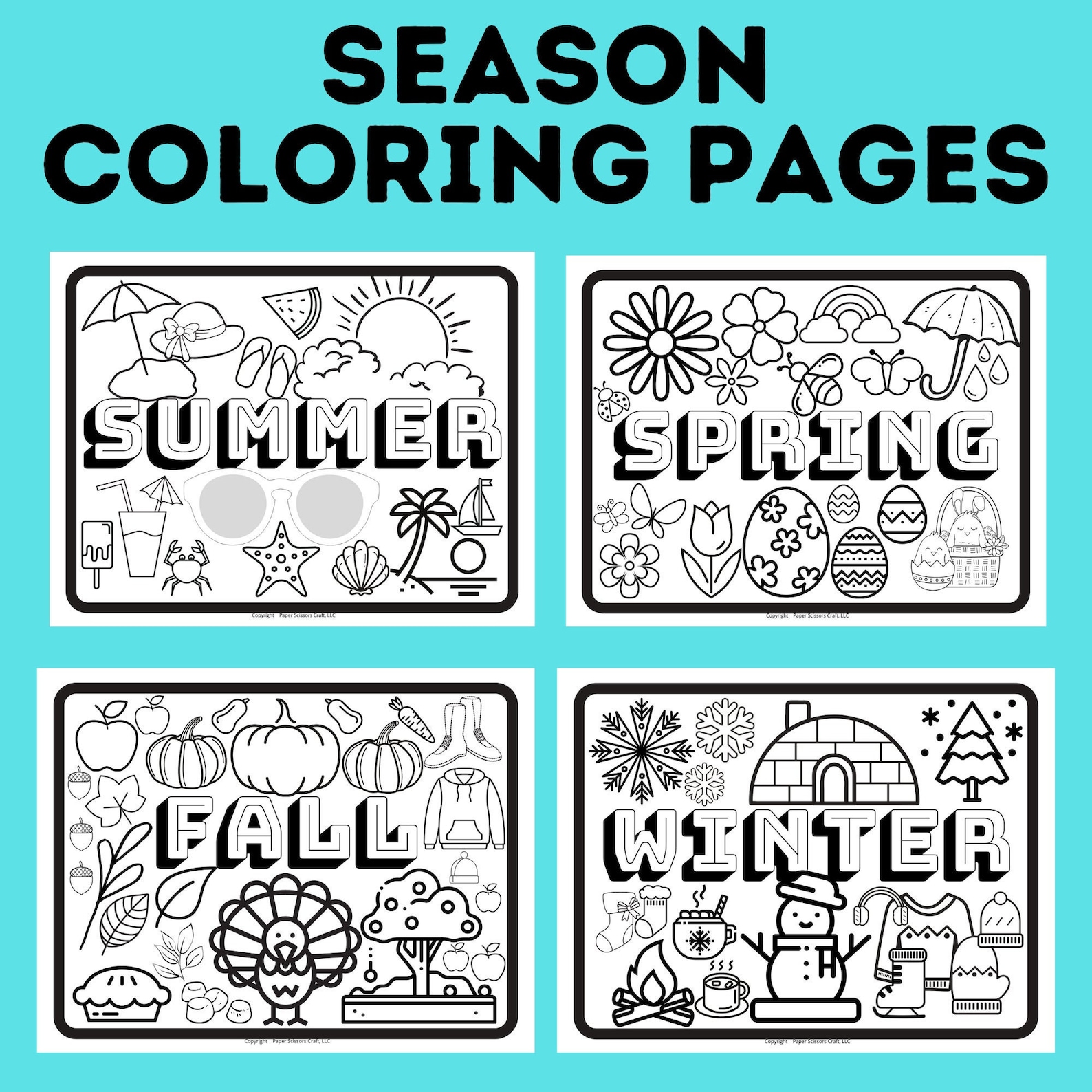 Season Coloring Pages | Learn the Seasons | Coloring Pages for ...