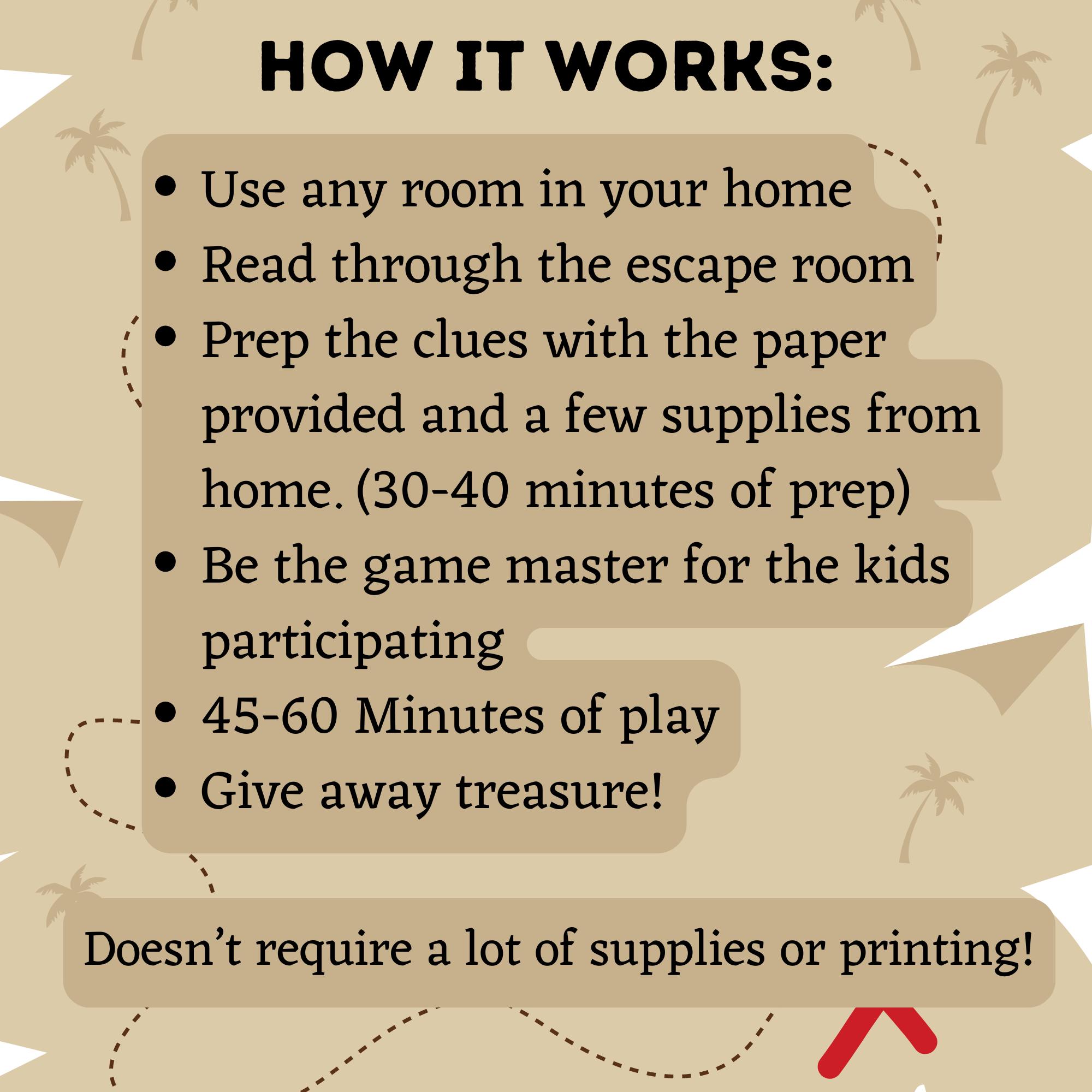 DIY Escape Room for Kids | Secret Treasure Escape Room | Home Escape ...