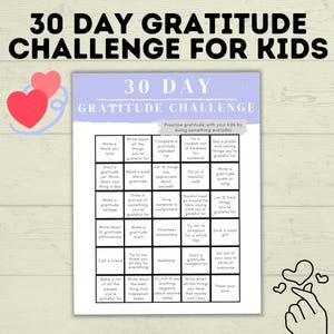 Gratitude Challenge for Kids | Gratitude Activity | Thankfulness ...