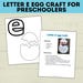 Letter E Egg Craft for Kids | Kids Crafts | Toddler Crafts | Preschool ...