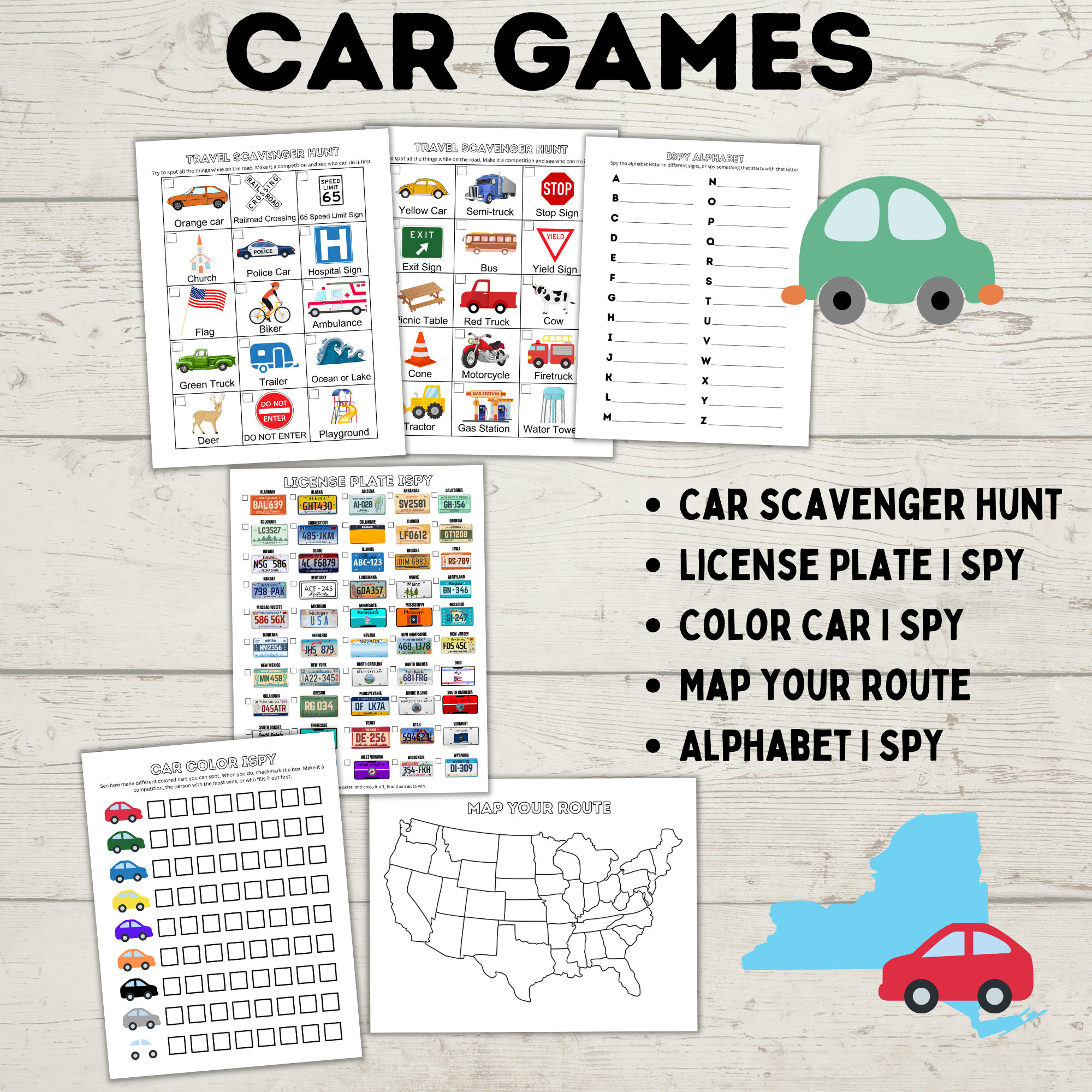 Road Trip Games | Ultimate Travel Bundle for Kids and Family | Travel ...