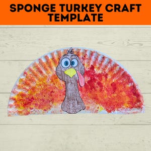 Turkey Craft | Thanksgiving Craft | Sponge Turkey Craft for Kids ...