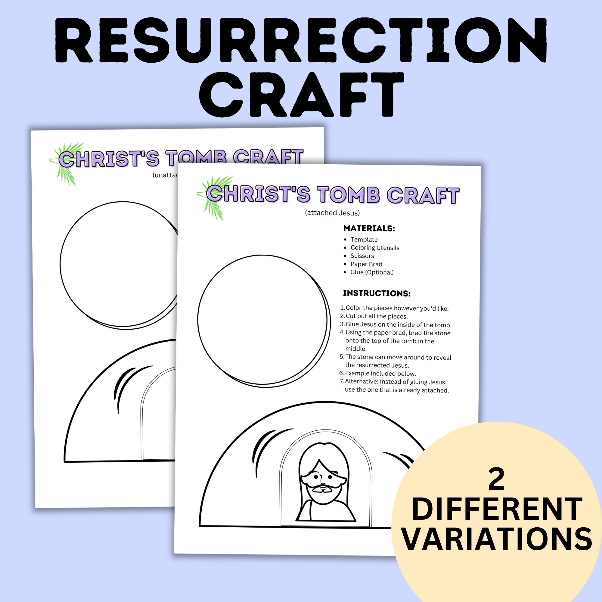 Empty Tomb Craft, Bible Craft Open Tomb, Resurrection Craft, Christ's ...