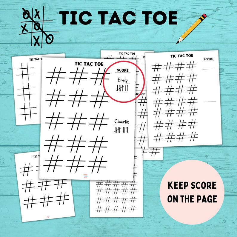 Tic Tac Toe Game Sheet for Kids | Pen and Pencil Games | Kids Games ...