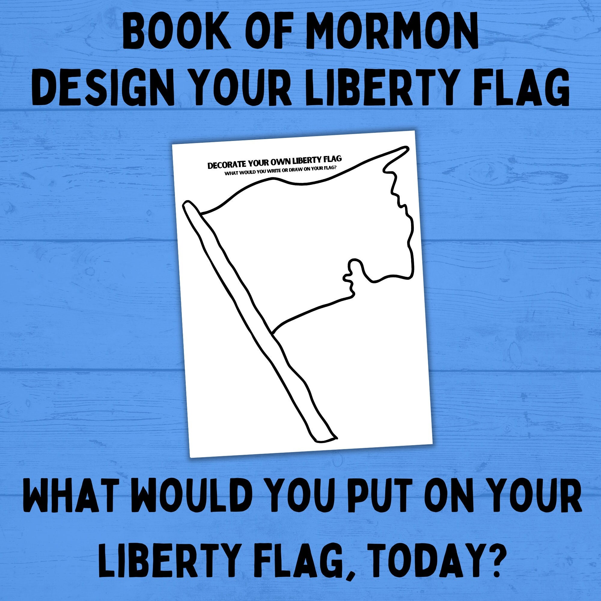Book of Mormon Activity | Liberty Flag Printable | Book of Mormon ...