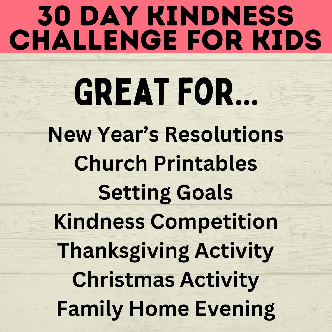 Kindness Challenge for Kids | Kids Challenge | Kids Printables | Kids ...