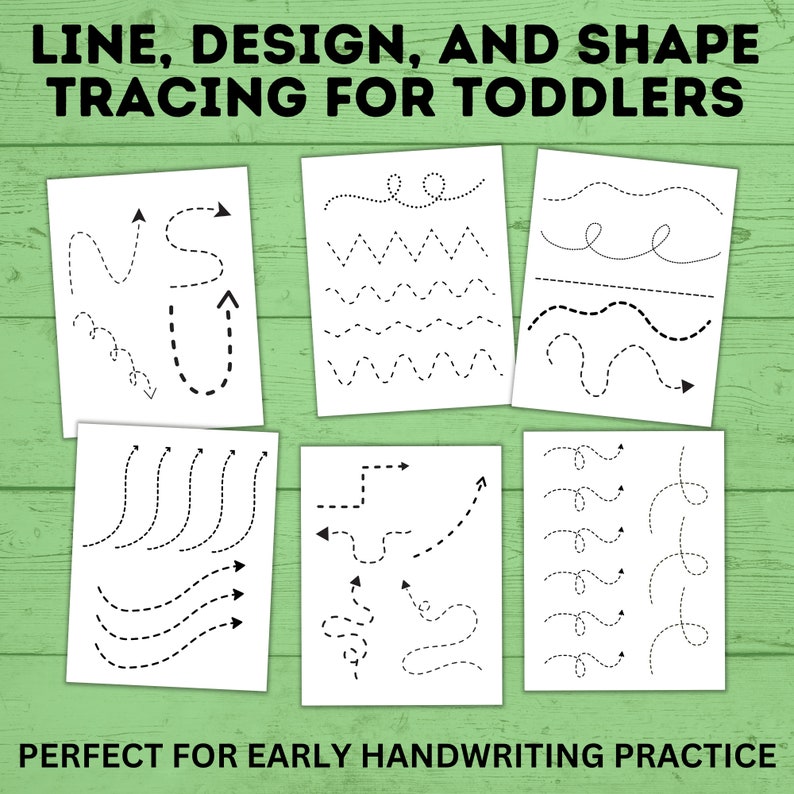 Preschool Line Tracing for Kids and Toddlers | Design Tracing | Shape ...