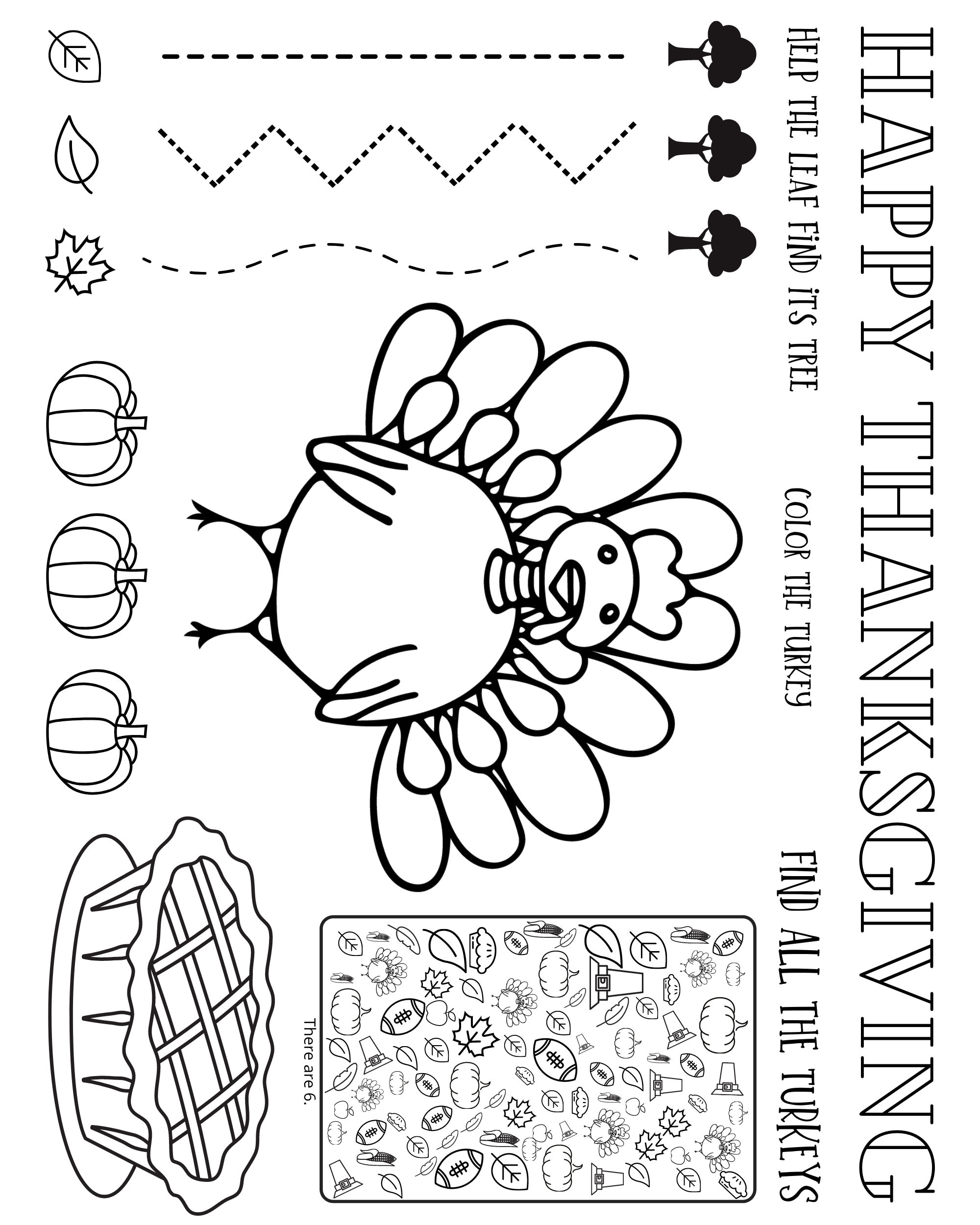 Thanksgiving Activity, Craft, and Coloring Bundle - Etsy