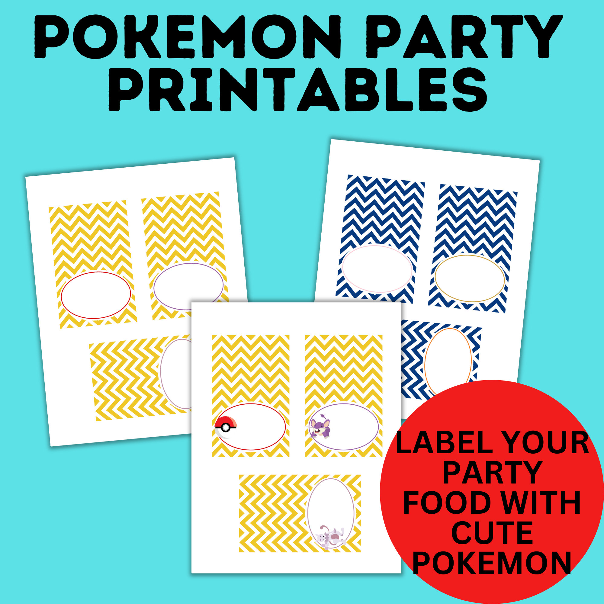 Pokemon Party Food Tags | Pokemon Food Labels | Food Tags | Pokemon ...