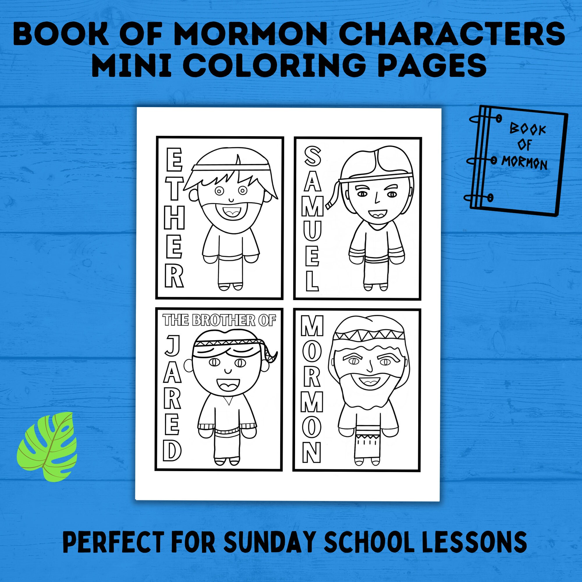 Book of Mormon Characters Mini Coloring Book | Nephi | Book of Mormon ...
