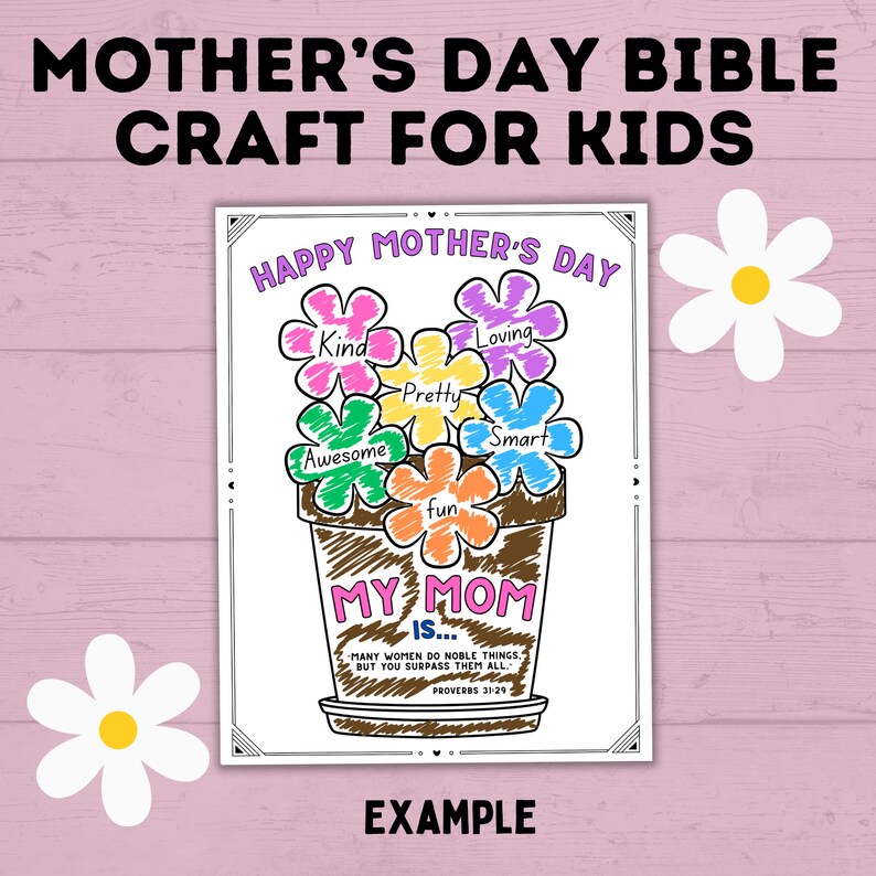 Mother's Day Craft for Kids | Bible Craft | Mother's Day Bible Craft ...