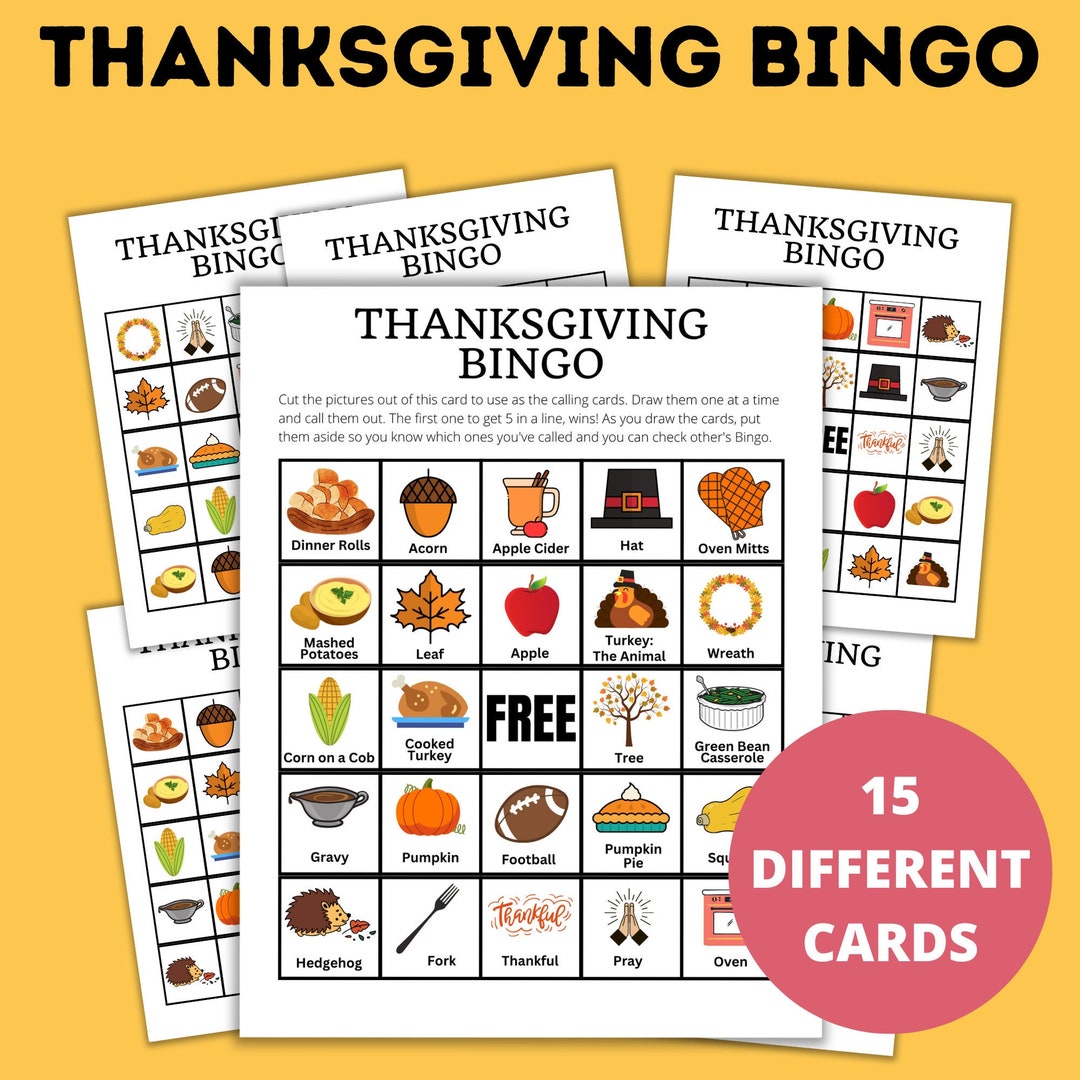 Thanksgiving Bingo | Kids Thanksgiving Activities | Thanksgiving Games ...