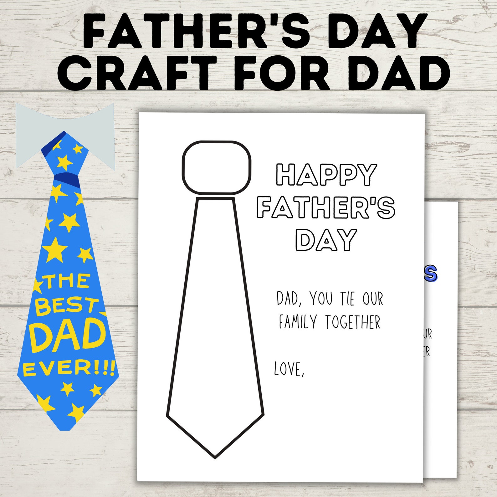 Father's Day Craft for Dad | Father's Day Printable | Father's Day Gift ...