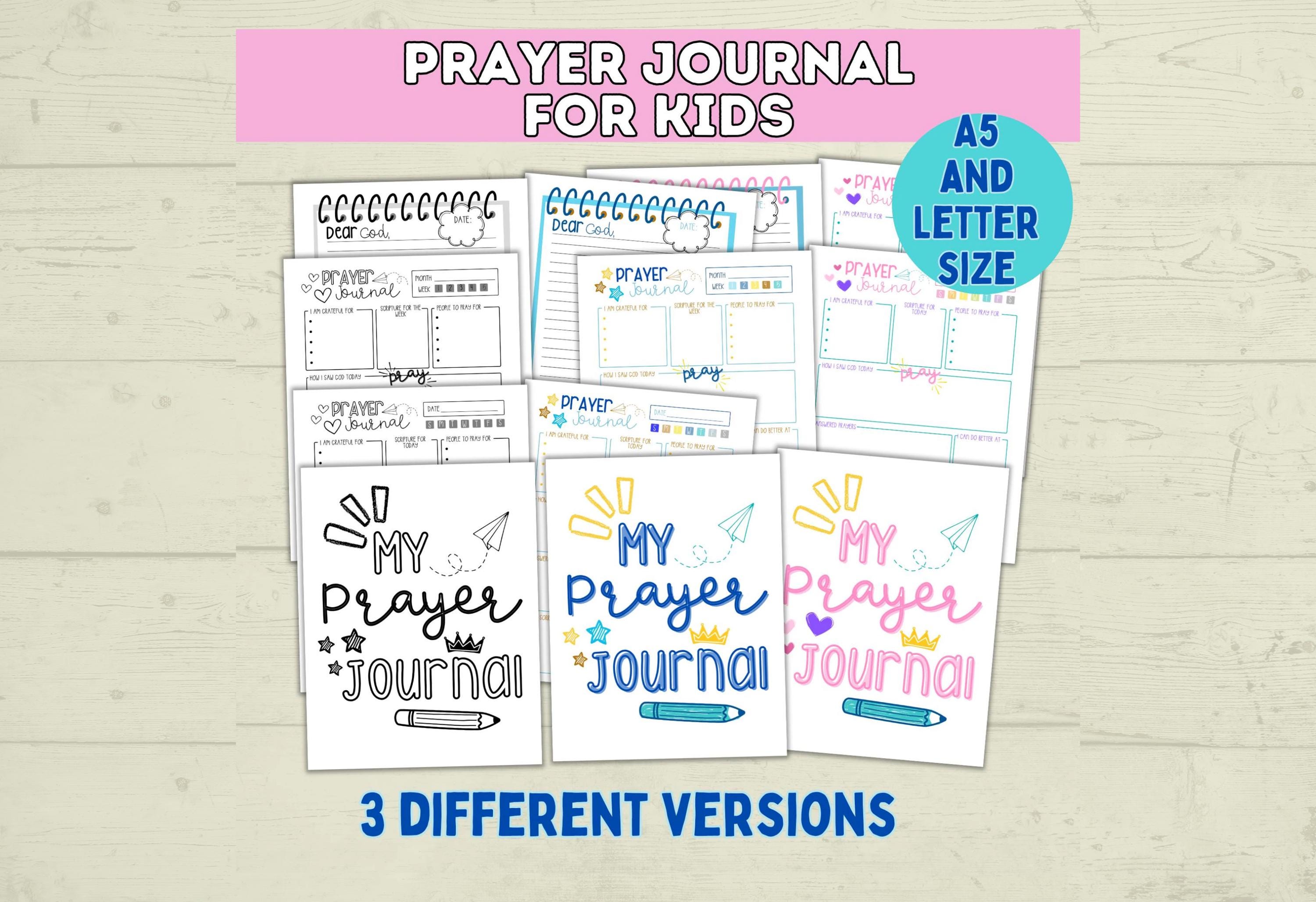 Printable Prayer Journal for Kids: Daily & Weekly Pages (PDF Download ...