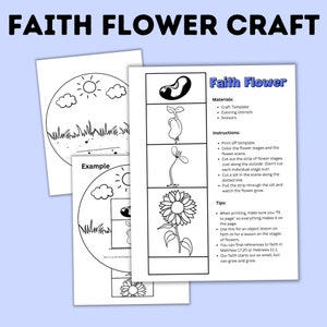 Faith Lesson | Sunday School Craft | Faith Flower Craft | Faith Sunday ...