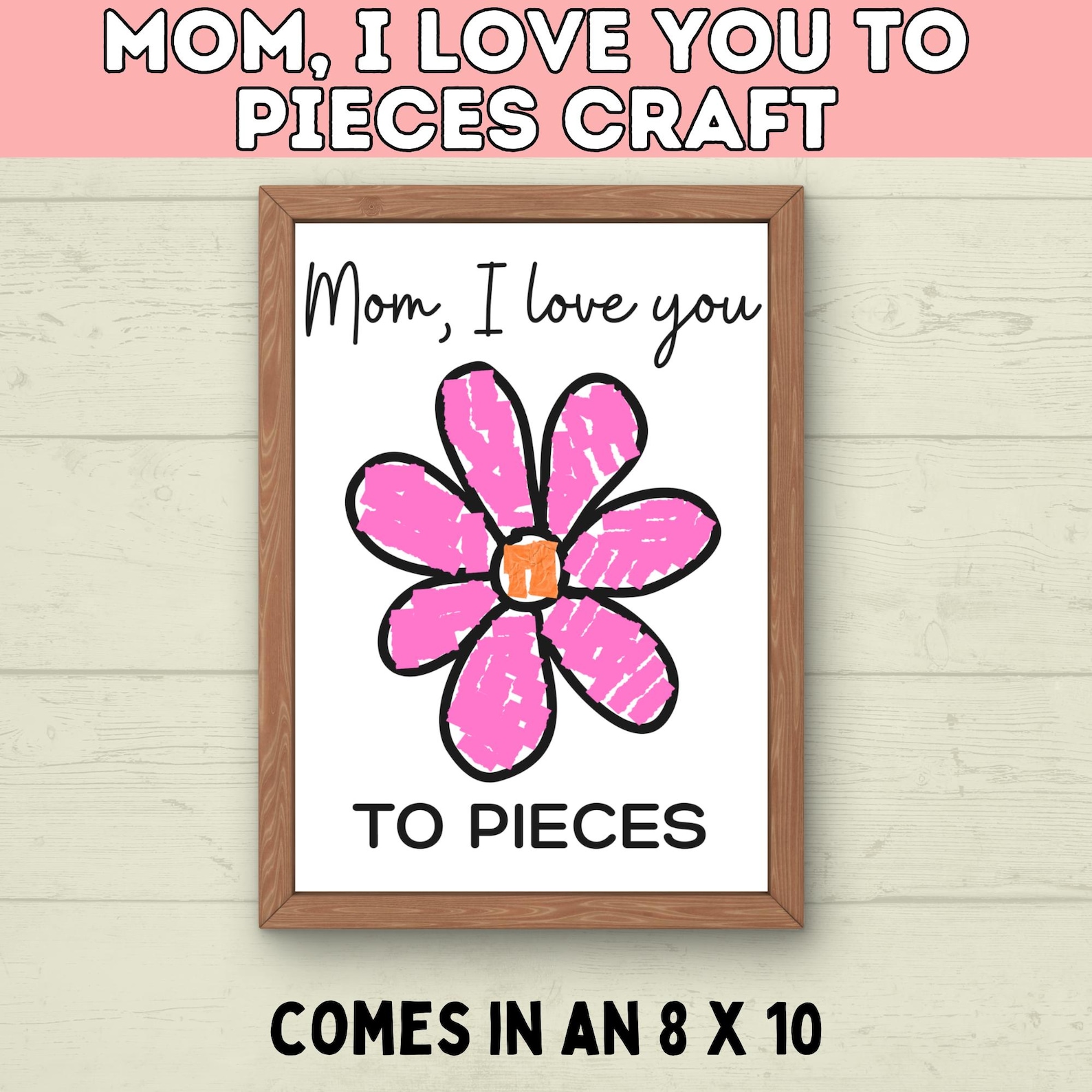 Mother's Day Craft Printable: I Love You to Pieces Card (PDF) - Etsy