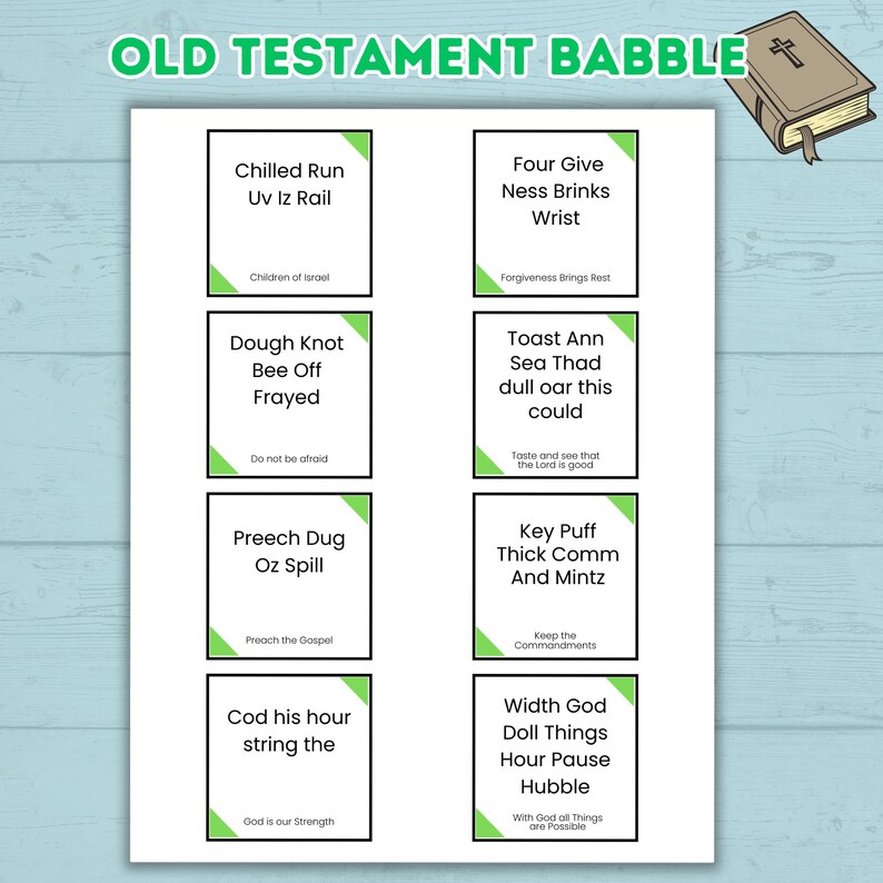 Old Testament Bible Church Game, Teen Youth Group Game, Come Follow Me ...