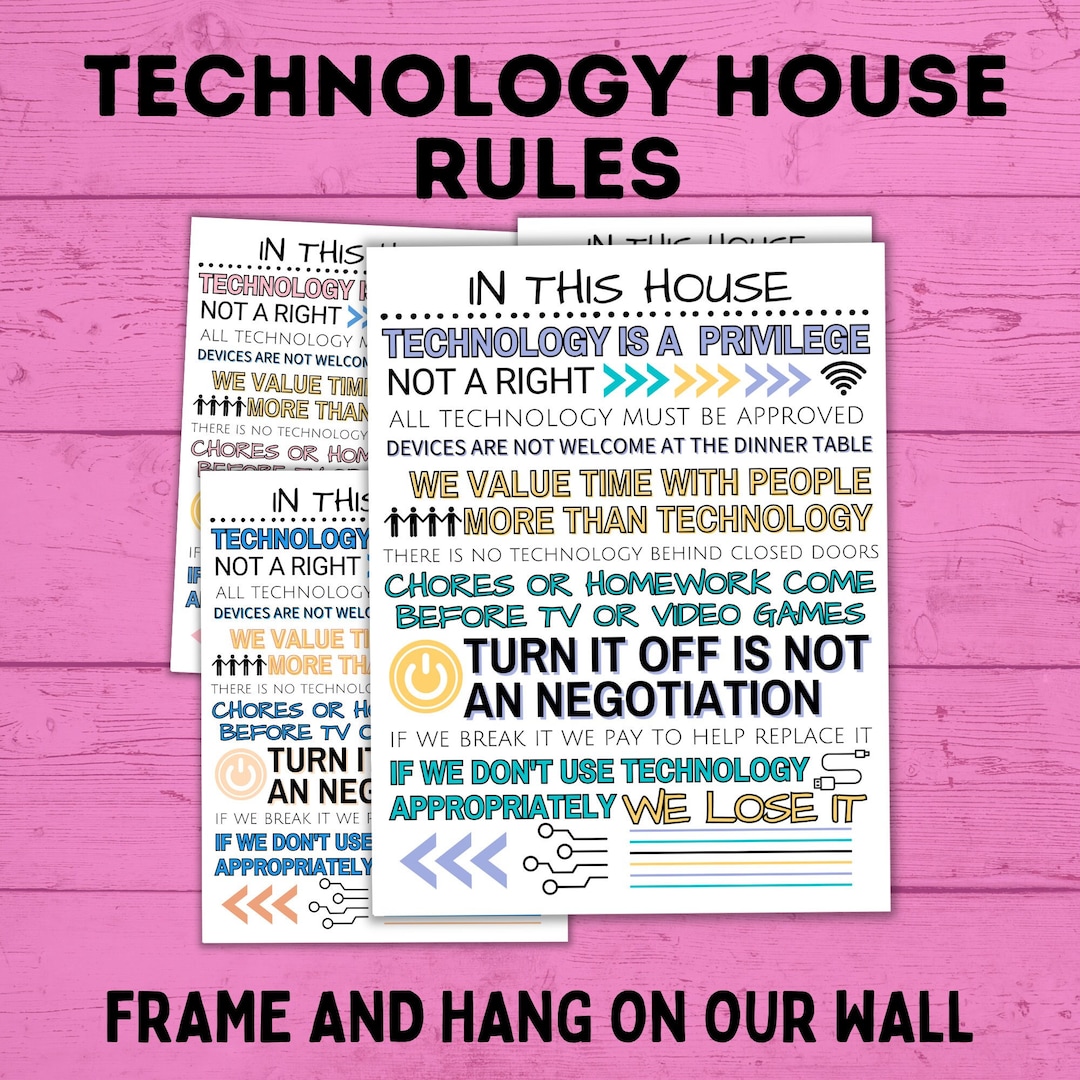Technology Rules | Screen Time Rules | in This House Technology Rules ...