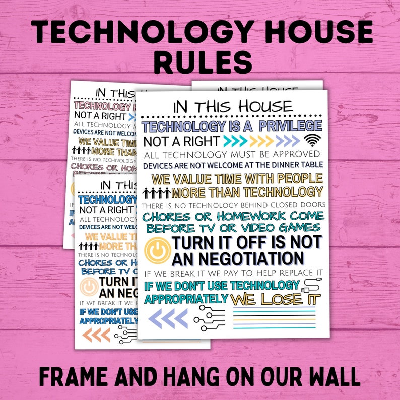 Technology Rules | Screen Time Rules | in This House Technology Rules ...