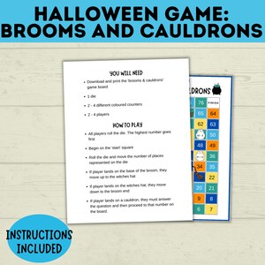Halloween Game for Kids Kids Game Party Game Family Game Brooms and ...