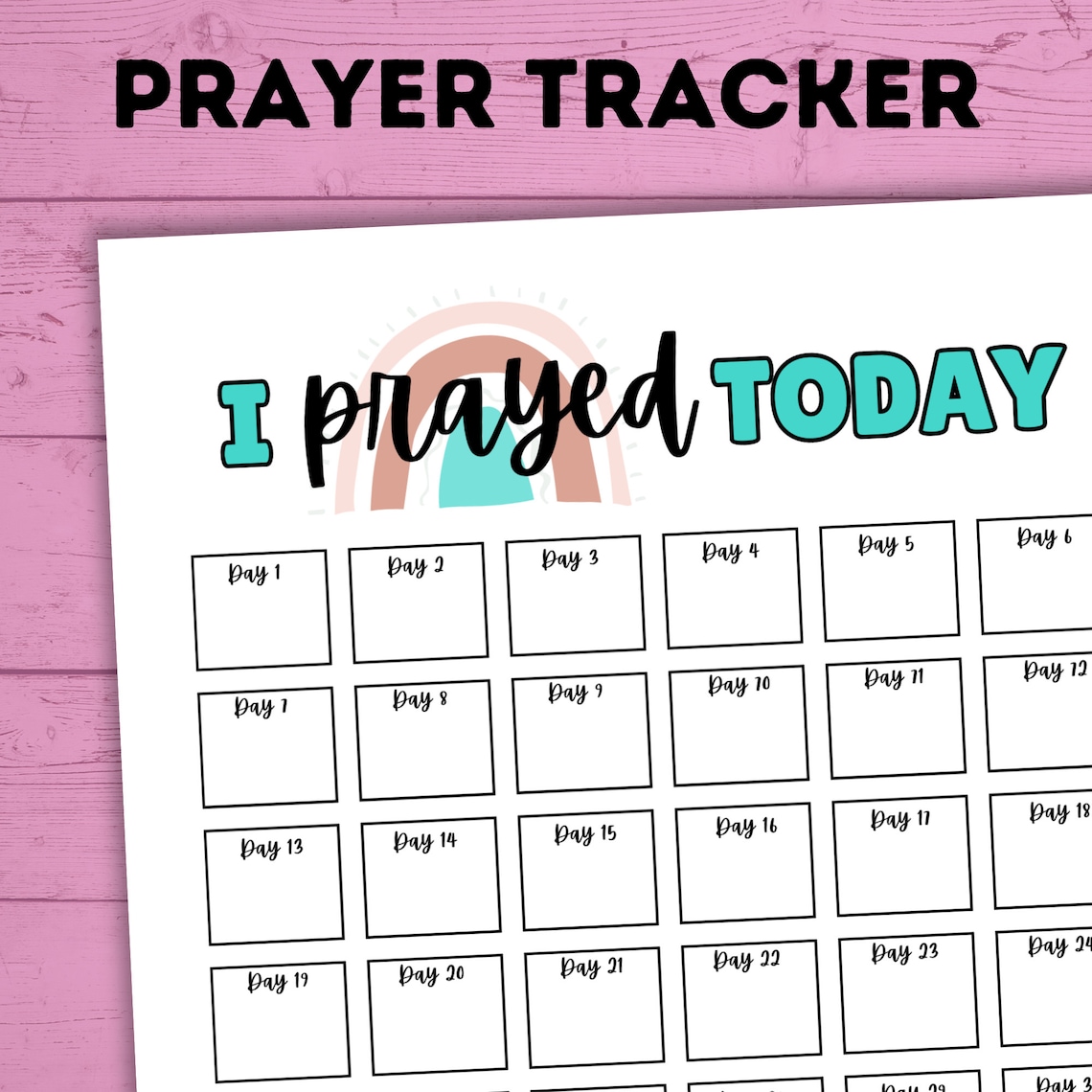 Prayer Tracker | Prayer Planner Prayer Checklist | Prayer Printables ...