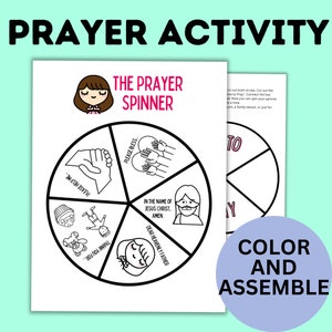 How to Pray Prayer Spinner for Kids Teach Kids How to Pray - Etsy