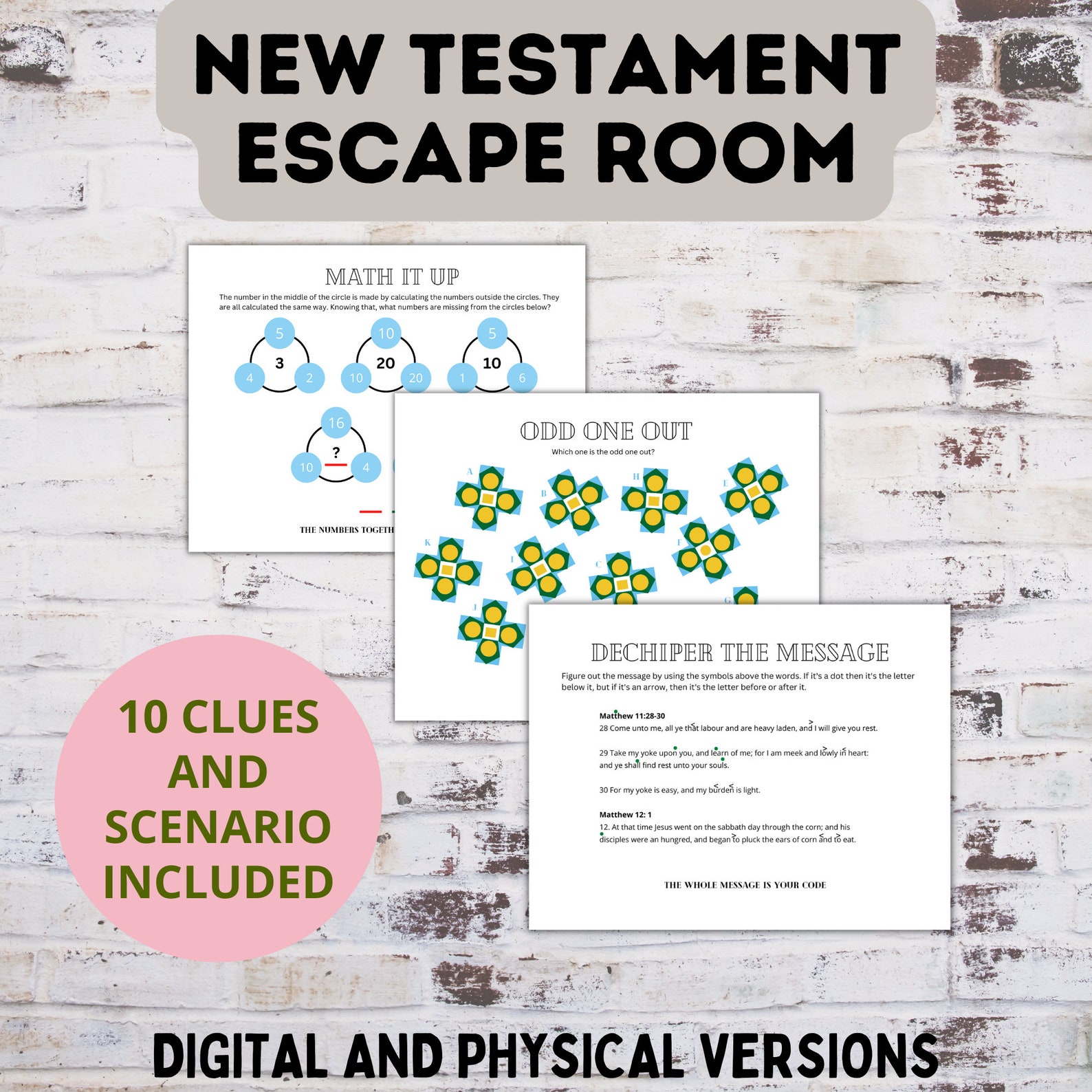 Bible Escape Room New Testament Escape Room for Youth Youth Games ...