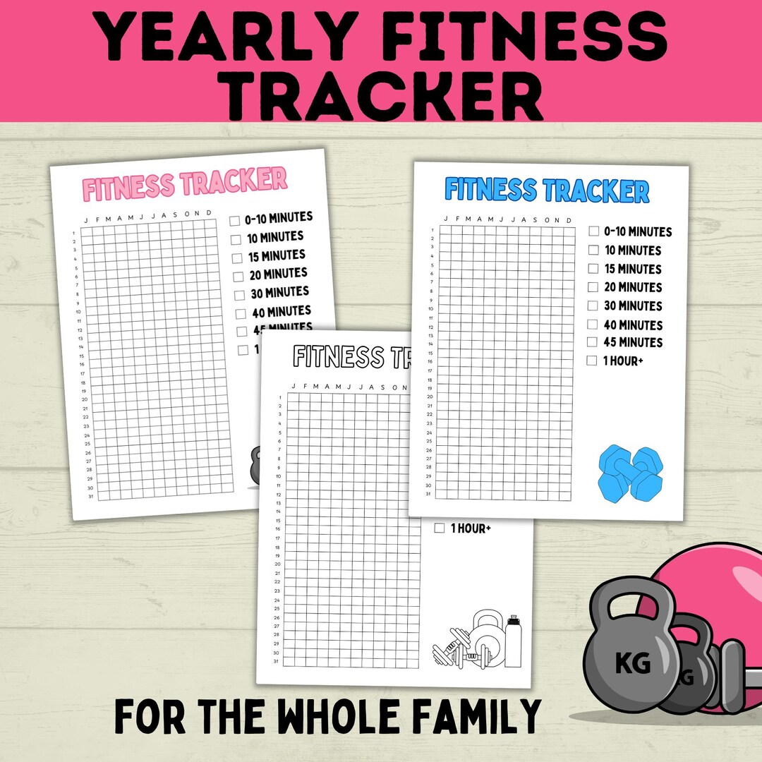 Kid's Fitness Tracker | Kid's Exercise Log | Exercise Chart for Kids ...