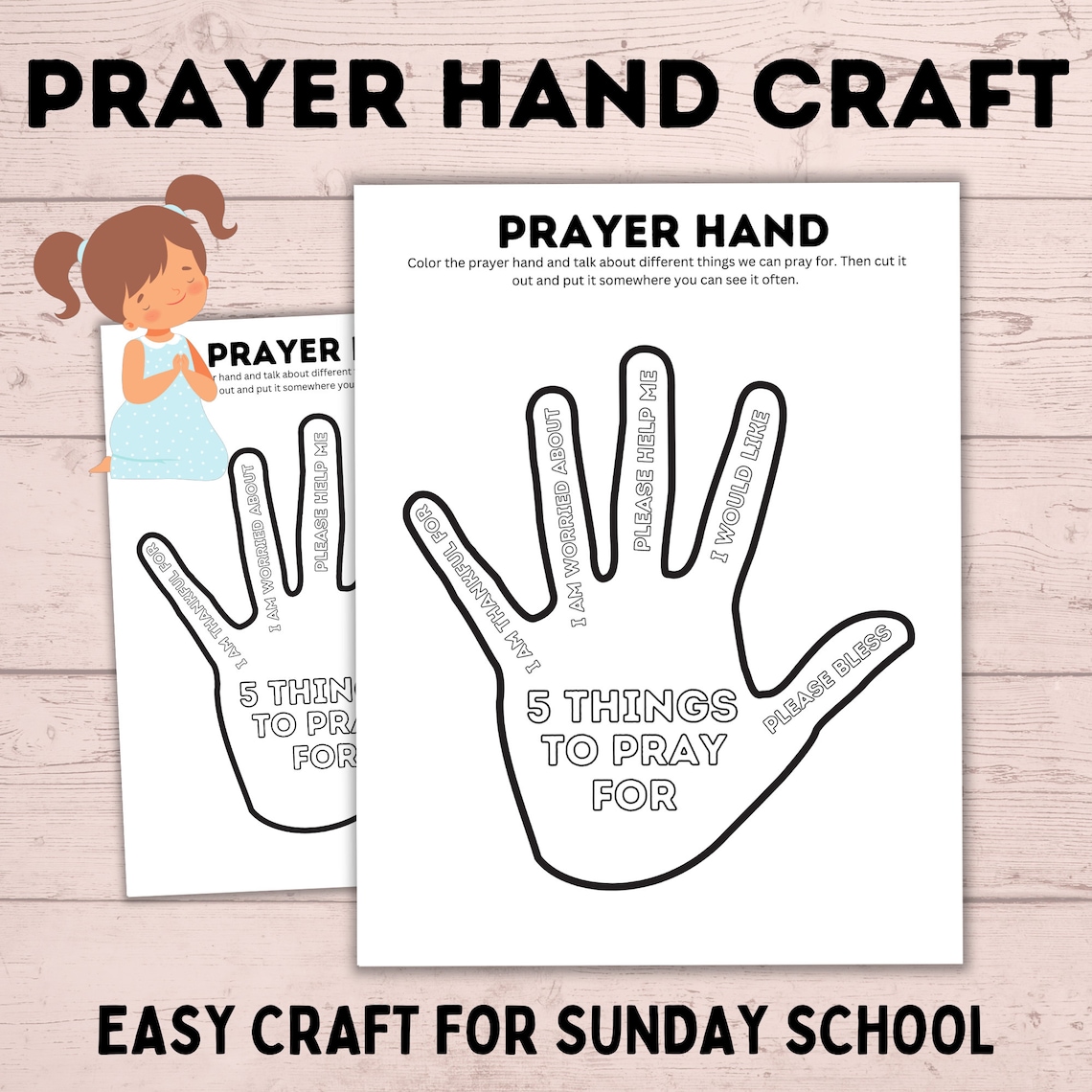 Prayer Hand Craft | Kids Craft | Prayer Craft | Prayer Activities ...
