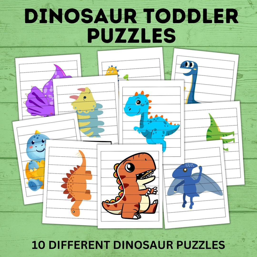 Dinosaur Puzzles for Toddlers | Dinosaur Activity | Dinosaur Printable ...