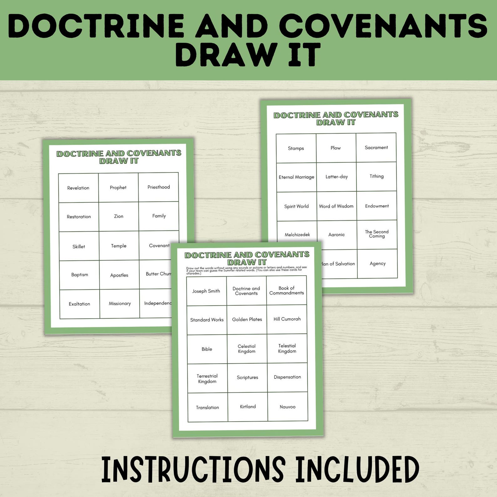 Doctrine and Covenants Game | Doctrine and Covenants Draw It | D&C ...
