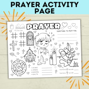 Prayer Craft, Prayer Activity Page for Kids, Sunday School Activity ...